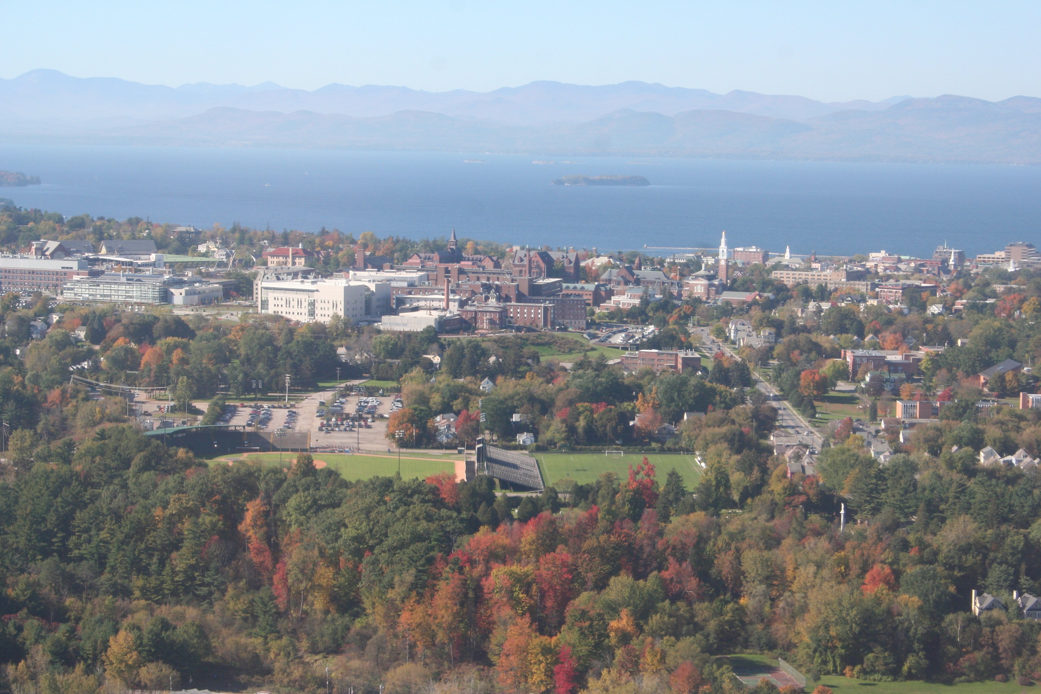 Burlington Vermont Fall Foliage From The Air | We Love The Stars Too Fondly
