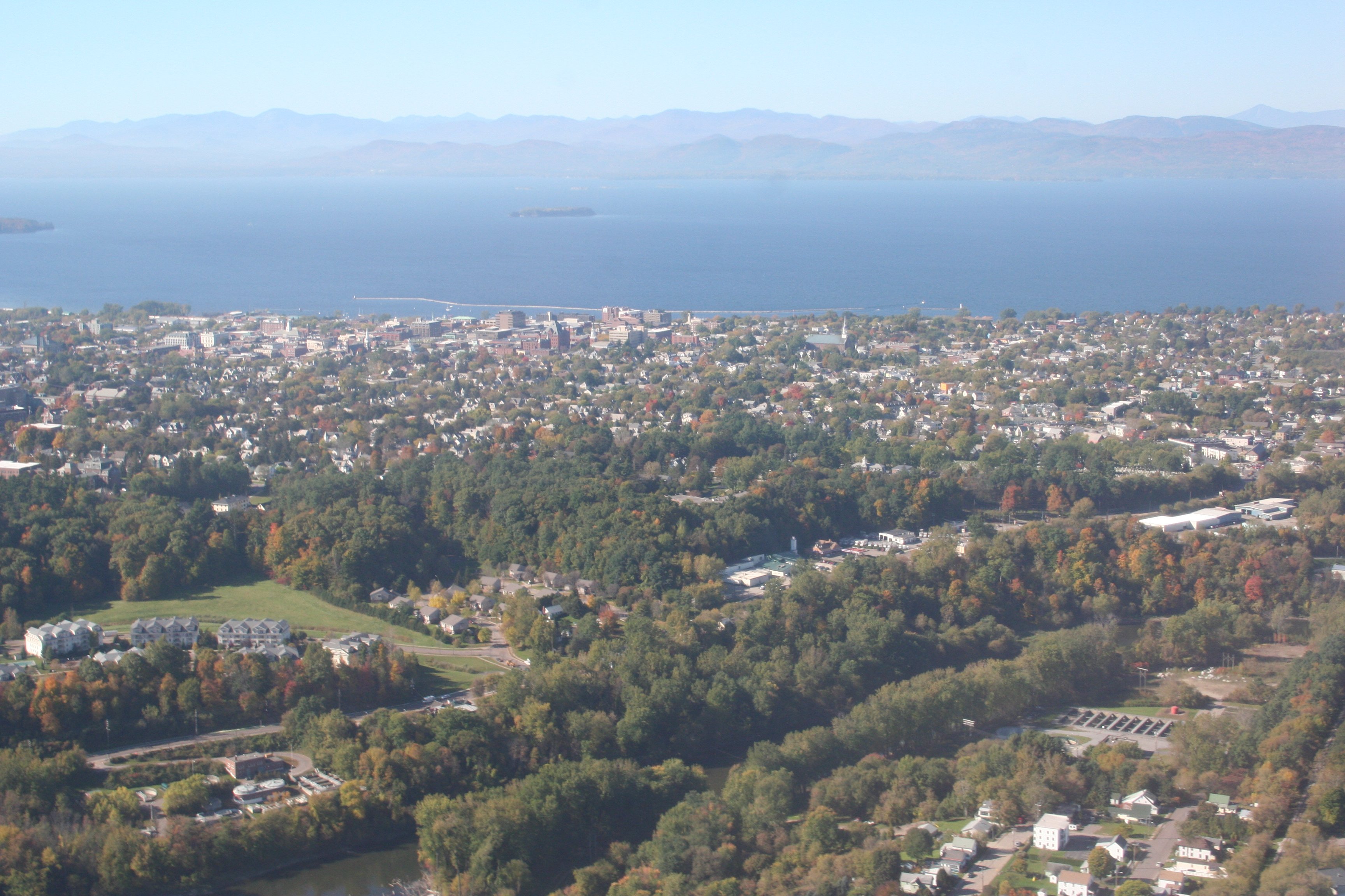 Burlington Vermont Fall Foliage From The Air | We Love The Stars Too Fondly