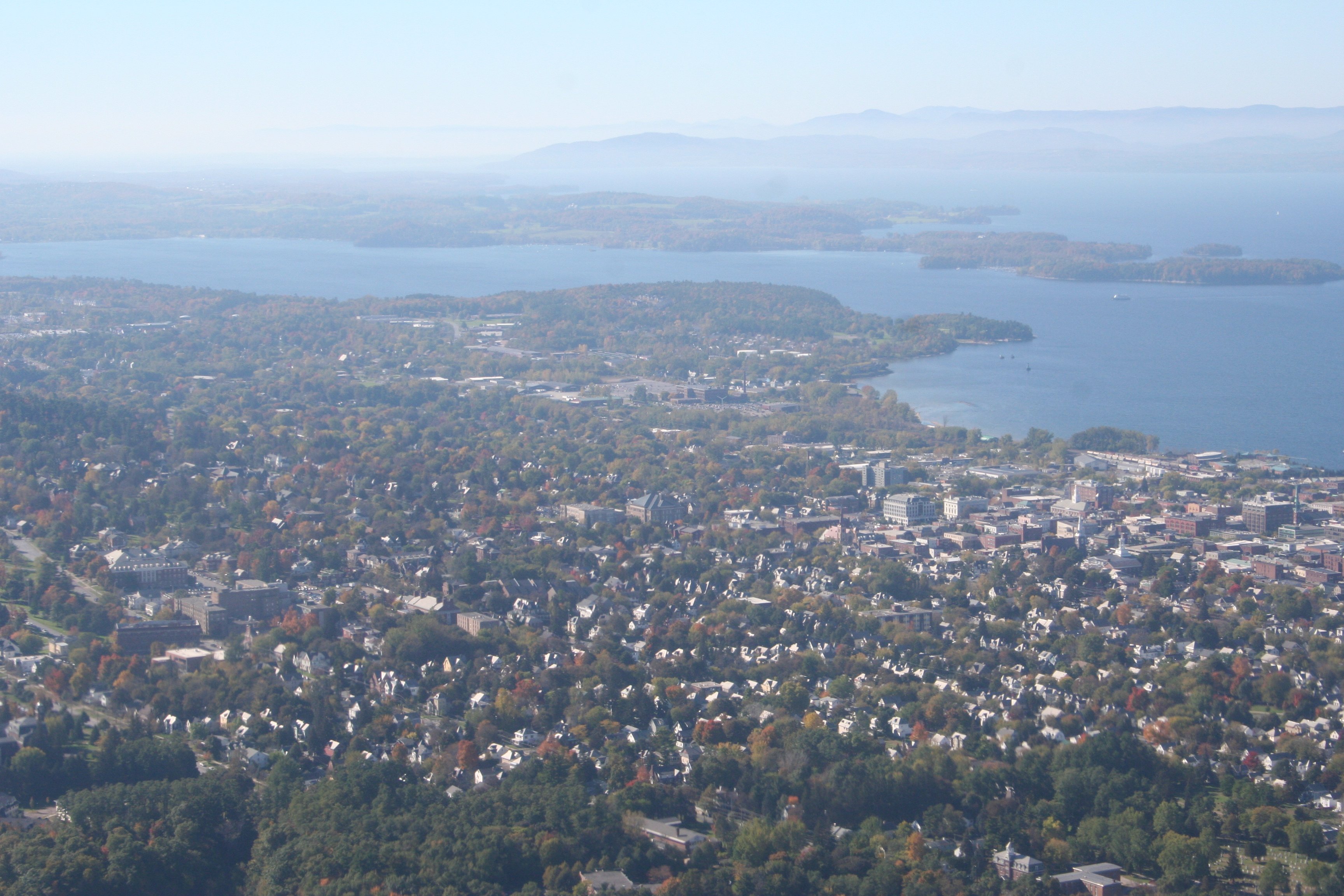 Burlington Vermont Fall Foliage From The Air | We Love The Stars Too Fondly